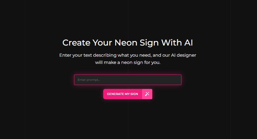 AI Neon designer | AI Neon Generator — make neon sign